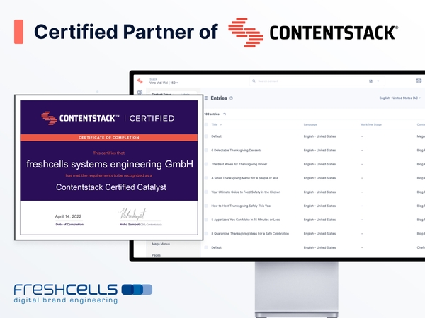 freshcells and Headless CMS Provider Contentstack Expand Their Partnership